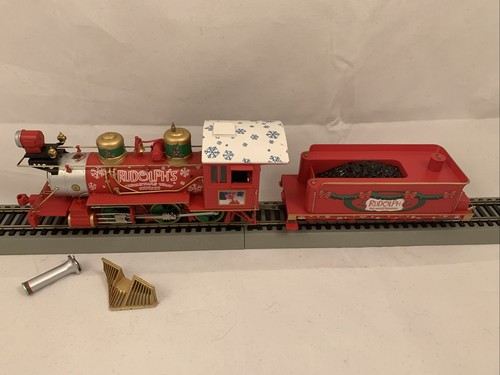 Hawthorne Rudolph Christmas Town Express Steam Locomotive & Tender ...