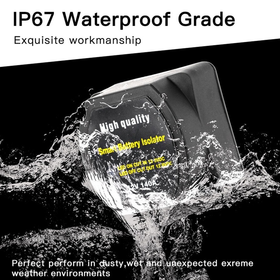 Dual Battery Isolator 12V 140A Voltage Sensitive Split Relay VSR ...