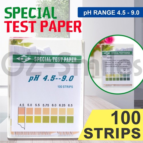 100pcs ph Test Strips ph 4.5-9 Alkaline Acid Urine/Saliva/Litmus Paper ...
