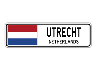 Utrecht Netherlands Street Dutch Flag City Country Wall Gift Aluminum ...