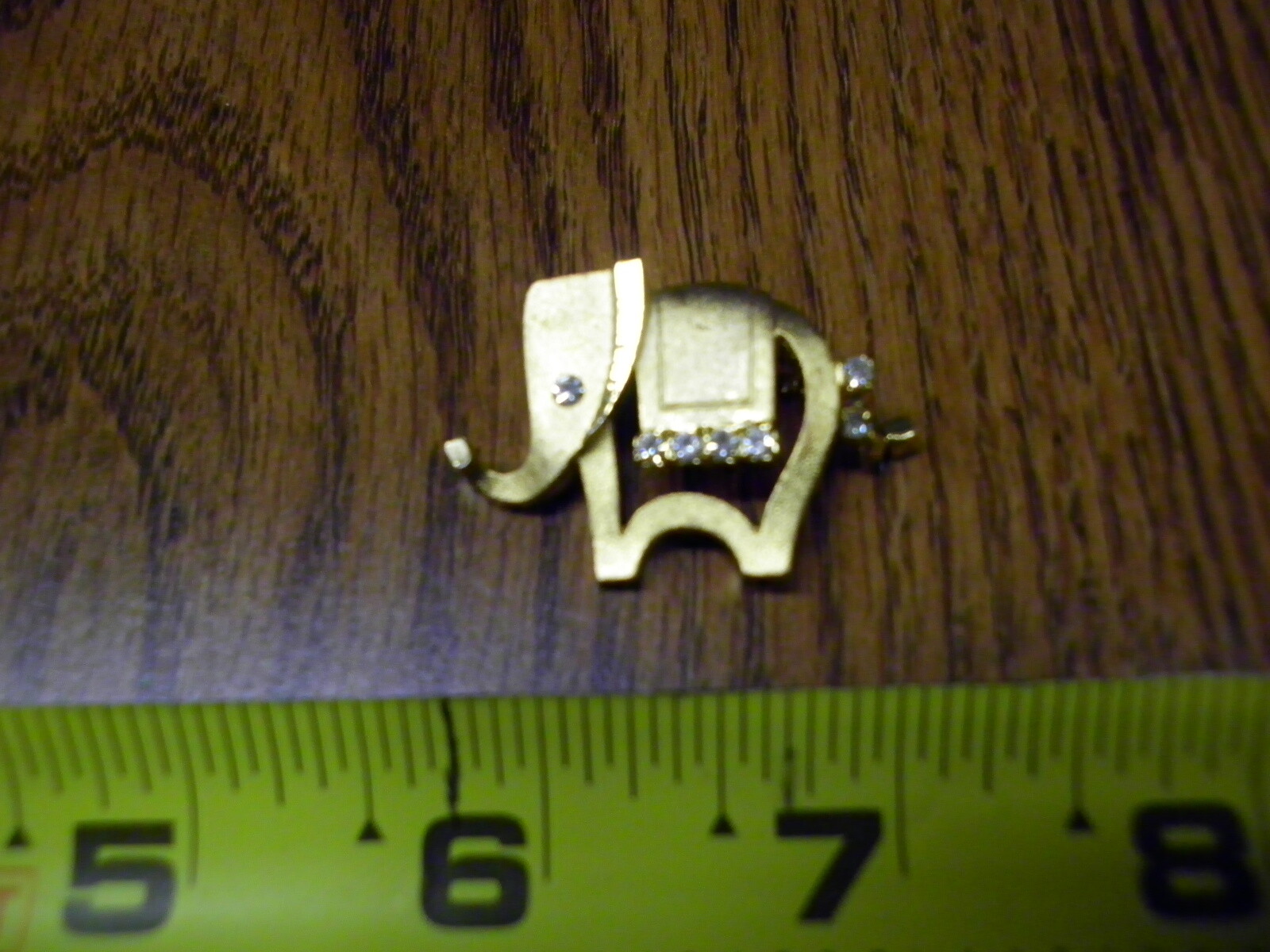 VINTAGE 1970S REPUBLICAN ELEPHANT RHINESTONE GOLD MET… - Gem