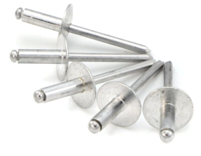 Aluminum Pop Rivets 3/16 Diameter (#6) Oversize Large Flange Blind ...
