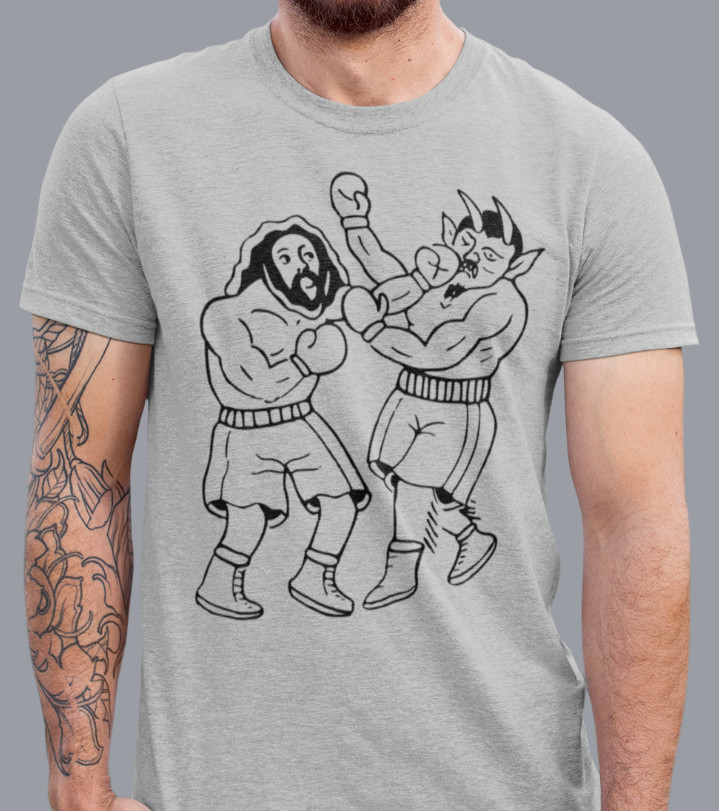 Jesus Vs Devil Boxing