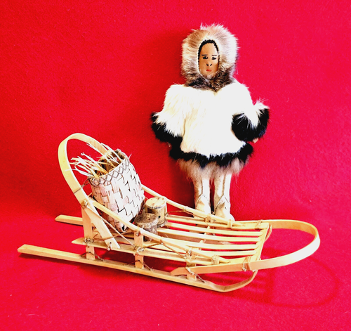 Signed Alaskan Dog Sled Model With Figure | eBay