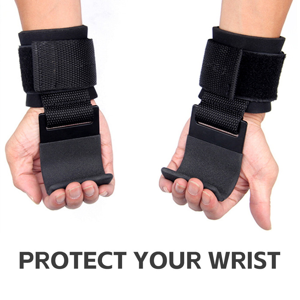 2Pcs Loop Weight Lifting Straps Gym Training Wrist Strength Support Bar ...