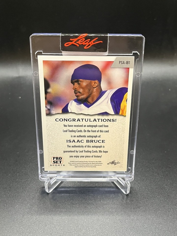 Isaac Bruce 2022 Pro Set Signatures Silver Autograph Auto #1/2 St Louis ...
