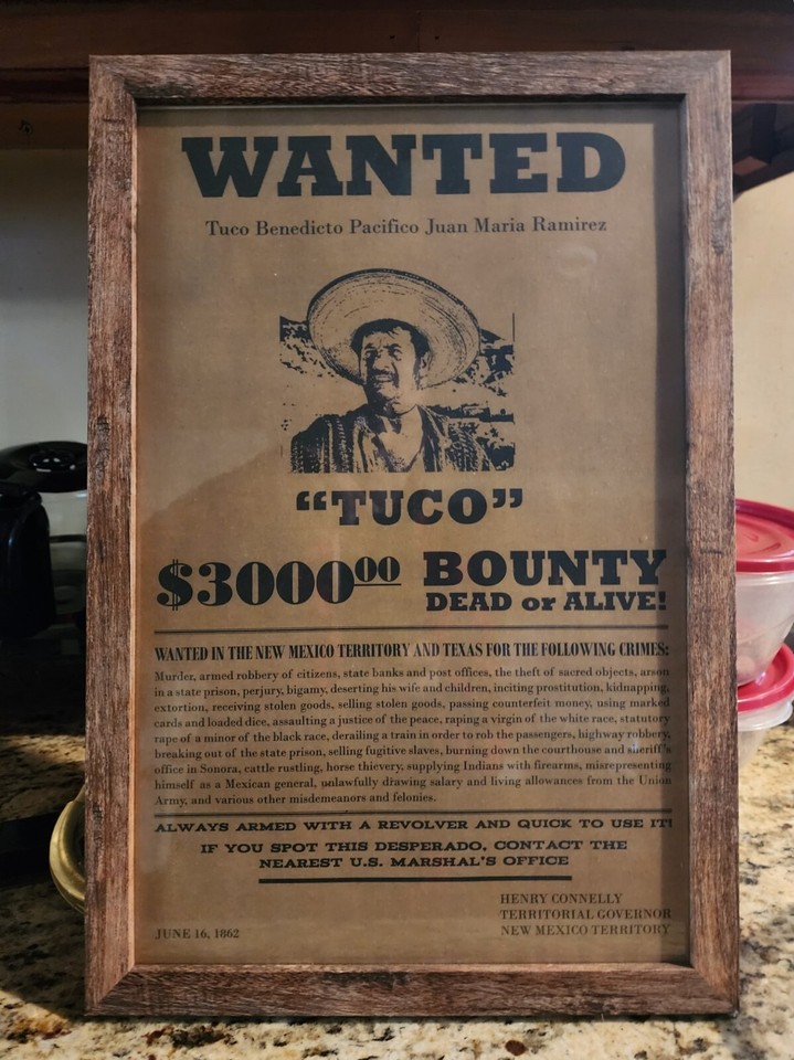 1967 The Good The Bad And The Ugly Movie Tuco Reward Poster 11X17 | eBay