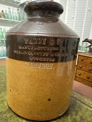 Taddy And Co Tobacco Snuff And Segars Minories London Stone 2 Tone Jar ...