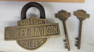 Harley Davidson Brass Padlock Lock & 2 Keys Brass Motorcycles | eBay
