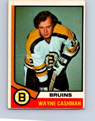 VINTAGE HOCKEY CARD O-PEE-CHEE 1974 BOSTON BRUINS WAYNE CASHMAN NO425 ...