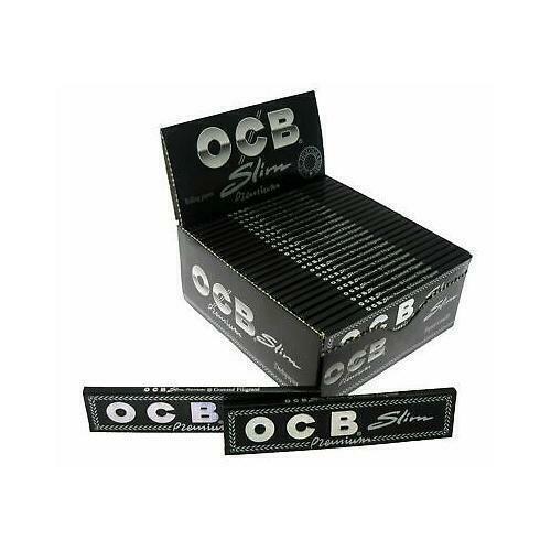 Original OCB Premium Slim Black Rolling Papers Rizla 5,10 or 50 ...
