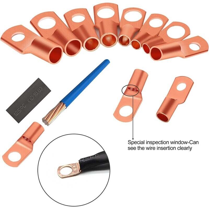 280/140 Car Copper Lug Ring Terminals Cable Electrical Wire Crimp ...