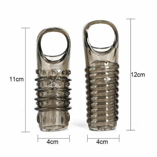 Men Textured Thick Cock Penis Sleeve Sheath Extension Girth Enhancer ...