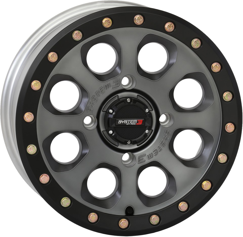 Kit 4 System 3 RC500 Tires 32x10-15 on System 3 SB-7 Beadlock Gray ...