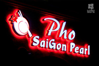 Channel Letters Custom Signs with Led Reverse Halo and Front ...