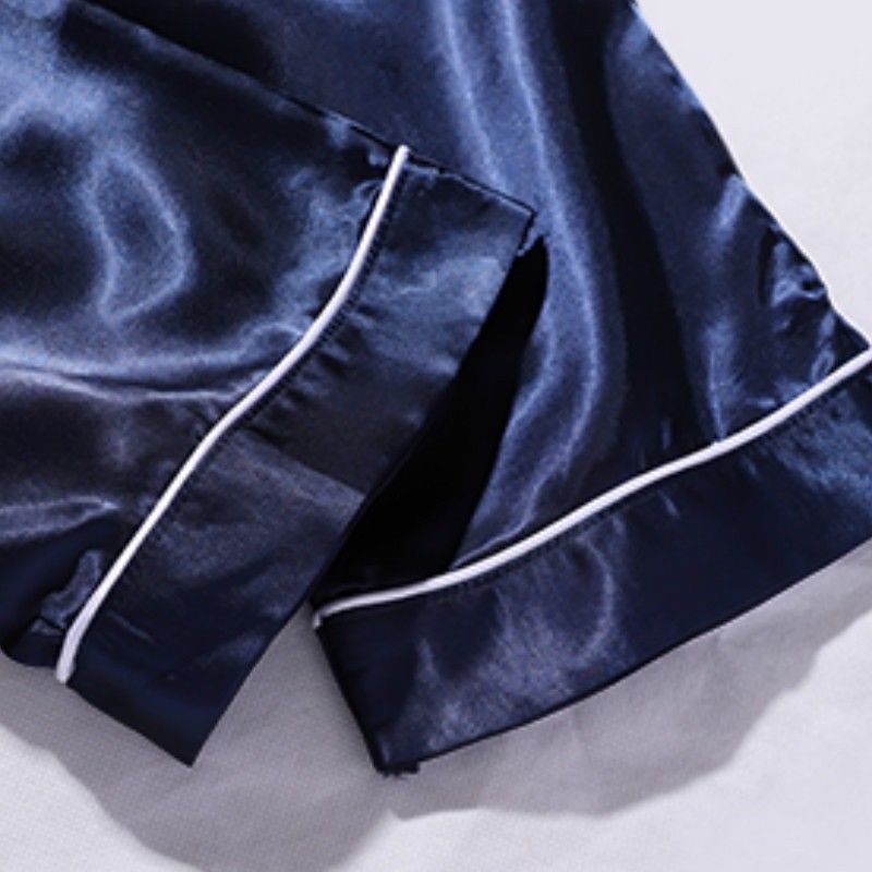 Men Satin Trousers Pants Pajama Bottom Faux Silk Sleepwear Lounge ...