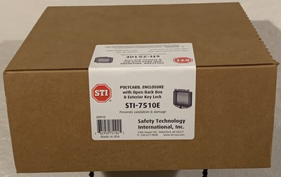 STI STI-7510E Polycarbonate Enclosure with Open Back Box & Exterior Key ...