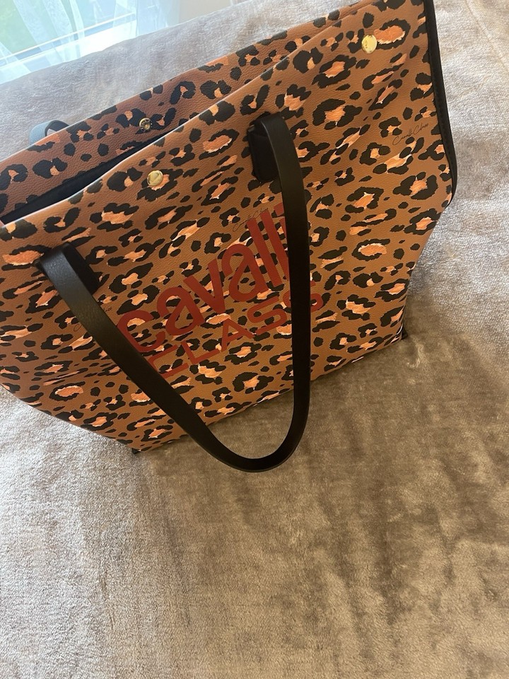 Cavalli Class Womens Leopard Print Tote Shopper Bag Brand New | eBay UK