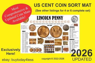 NEW 2026 Edition Error US Cent Coin Hunt Sort Mat Penny READ | eBay
