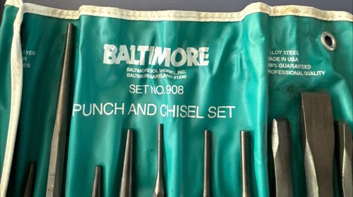 BALTIMORE TOOL WORKS 12 Pc. punch and chisel SET NO. 908 SUPER NICE! 👀 ...