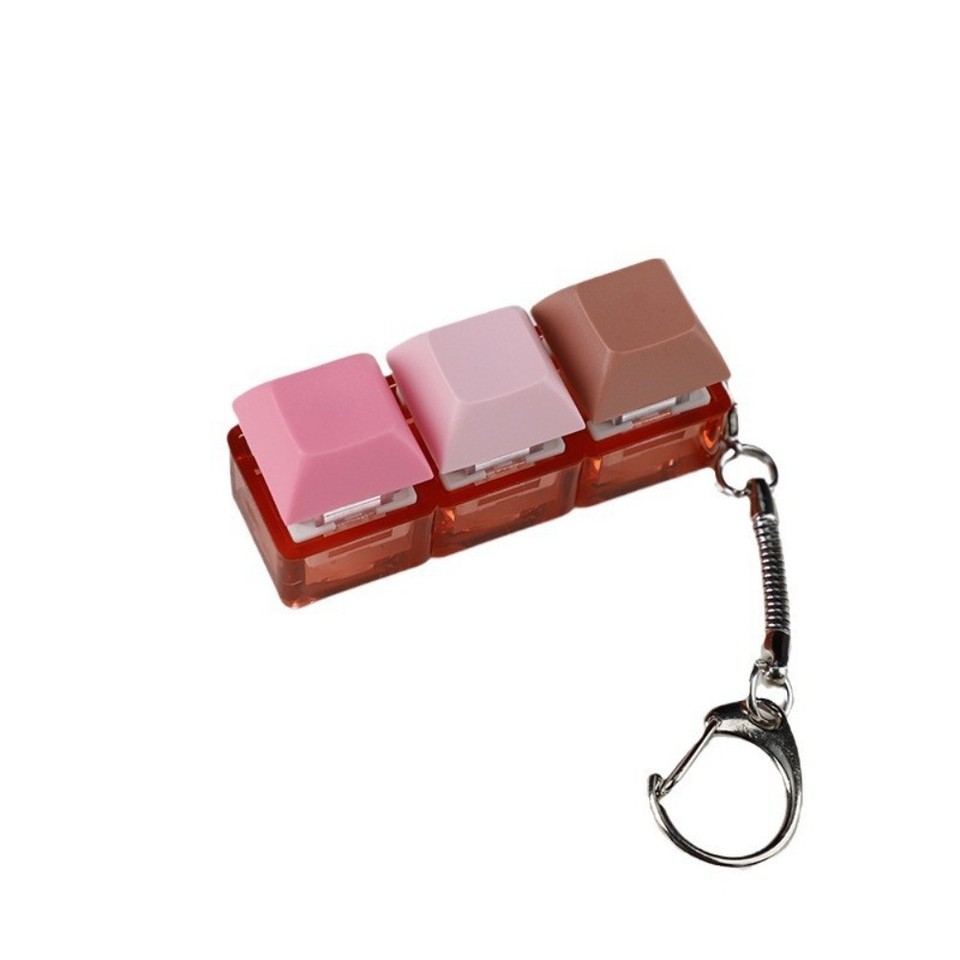 DIY Keyboard Fidget Keychain Keys Button Pinch Toy New Clicker Toy ...