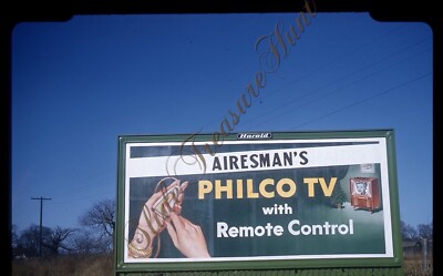 Philco TV Television Billboard Sign 1950s 35mm Slide Red Border ...