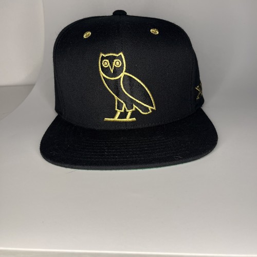 OVO X Raptors X Mitchell & Ness Snapback Hat 2015 OG Owl Black Gold ...