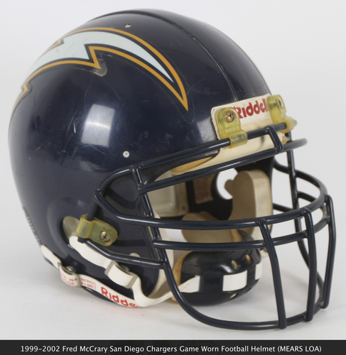 1999 Fred McCrary San Diego Chargers Game Used Worn Football Helmet ...