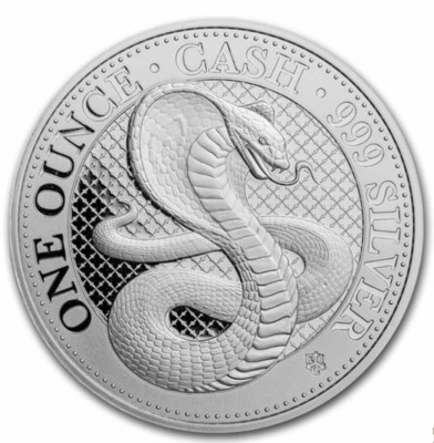 2022 St. Helena Cobra Cash 1 oz .999 silver coin BU in capsule | eBay