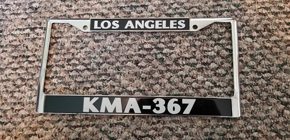 NEW !!! LAPD LOS ANGELES POLICE KMA-367 CAR LICENSE PLATE FRAME FROM ...