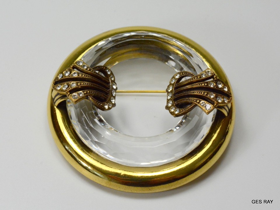 Ermani Bulatti Jewelry Pin Brooch Lucite Circle Rare Collectible | eBay