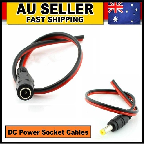 New 12V Male & Female Cables Plug Wire DC Power Socket Jack Plug For ...