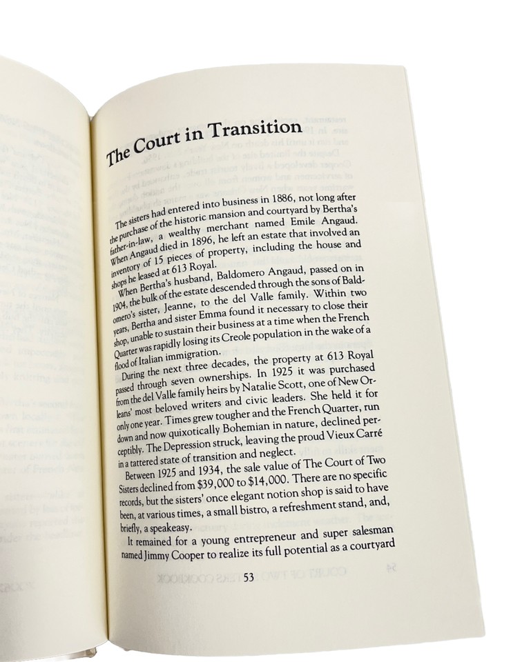 The Court of Two Sisters Cookbook Mel Leavitt Restaurant History French ...