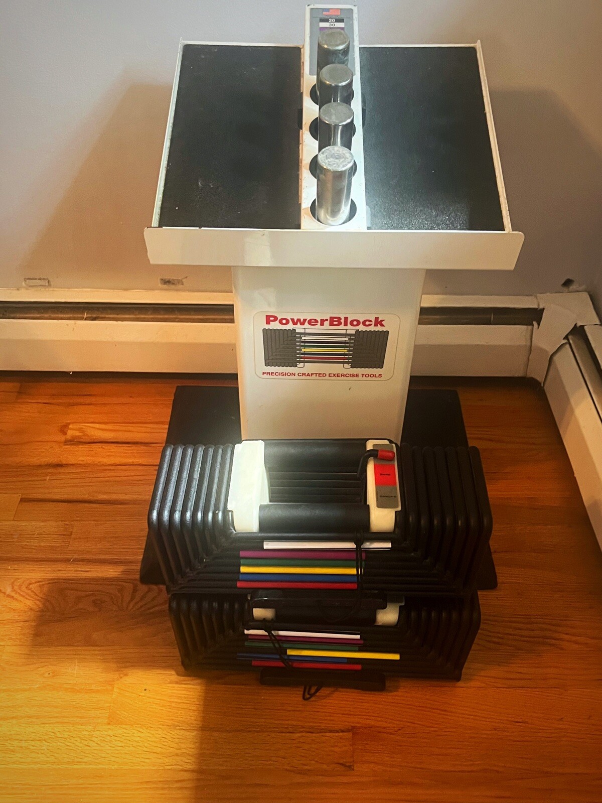 PowerBlock Elite EXP Adjustable Dumbbells With Stand. 5-90 lbs. | eBay