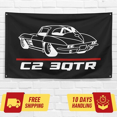 1963 Chevrolet Corvette C2 Car Enthusiast Gift 3x5 ft Multicolor Flag ...