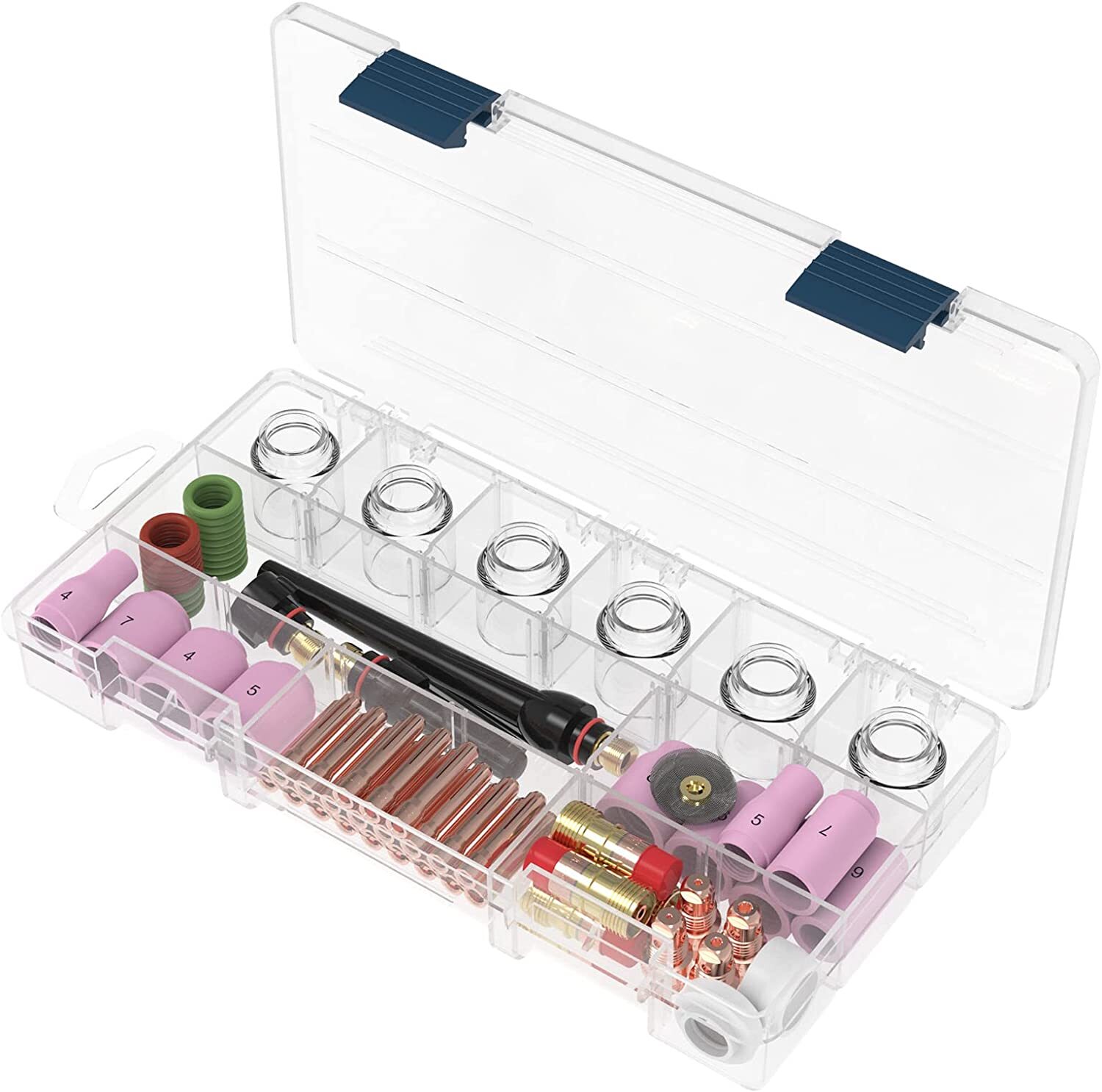 71pcs TIG Welding Torch Stubby Gas Lens #12 Pyrex Glass Cup Kit For WP ...