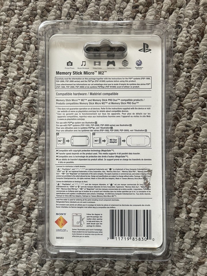 Sony PSP Memory Stick Micro M2 w/ Adapter (New / Sealed) | eBay
