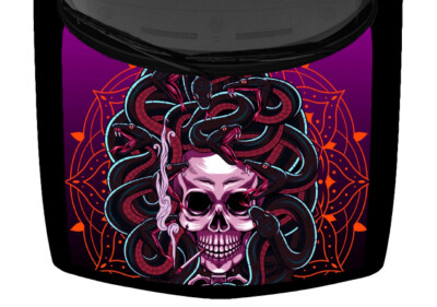 Light Purple Medusa Snake Skull Car Truck Hood Wrap Vinyl Graphic Decal ...