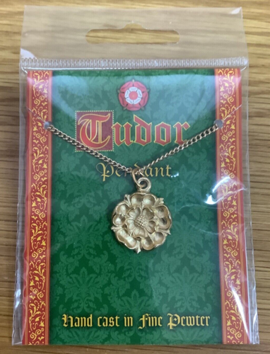 Tudor Rose Pendant On A Chain - Gold Plated | eBay