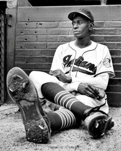 Satchel Paige Cleveland Indians On The Floor Legs Crossed 8x10 Picture ...