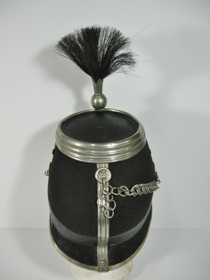 WWI Danish Swiss Royal Cavalry Dress Officers Shako with Horsehair ...