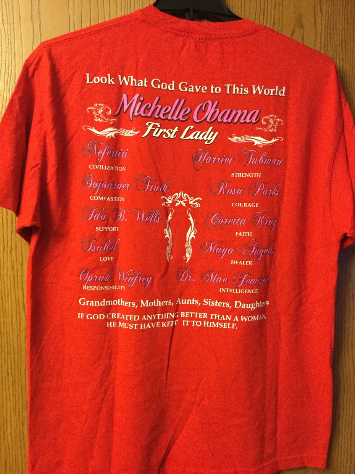 Michelle Obama. Shirt. Red | eBay