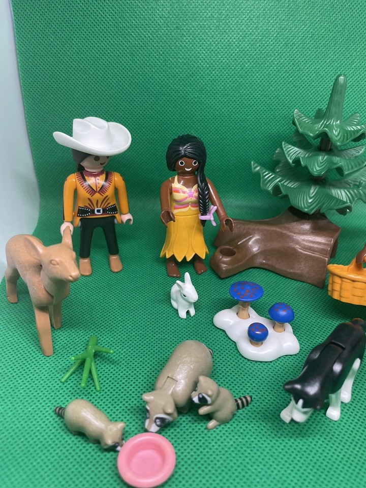 Playmobil Bundle Wild Animals People Indian Cowboy Eskimo Tree Western ...