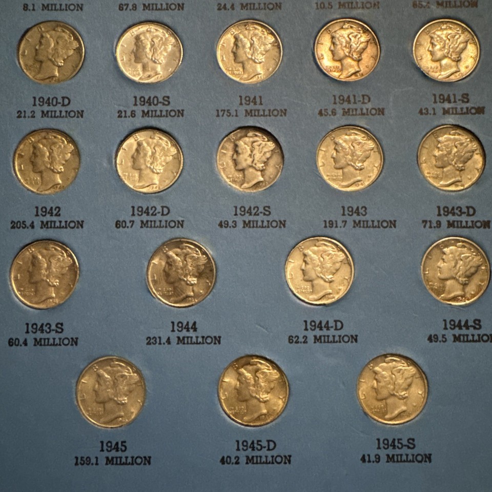 Mercury Dime Collection 1916-1945 (w/o 1916-d) | eBay