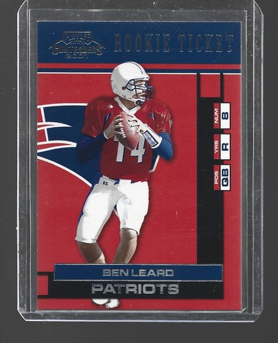 Patriots - Ben LEARD - 2001 Playoff Contenders Rookie Ticket SAMPLE ...