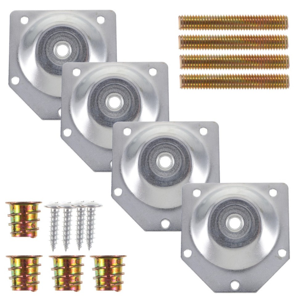 4 Pcs Table Leg Mounting Hardware Sofa Angled Plates for Stool Legs ...