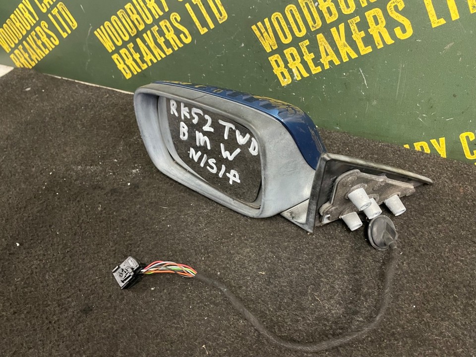 BMW 3 SERIES E46 COUPE NS PASSENGERS WING MIRROR BLUE | eBay