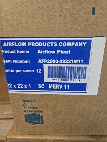 22x22x1 MERV 11 High Efficiency Pleated Home Air Filter 12 Filters Per ...