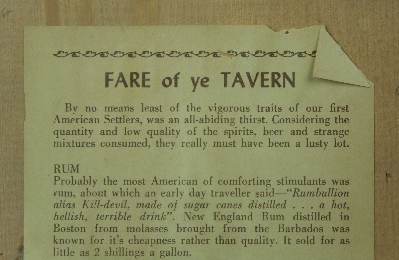 Vintage Fare Of Ye Tavern Sign - Yorkraft York, PA - 19” x 9” | eBay