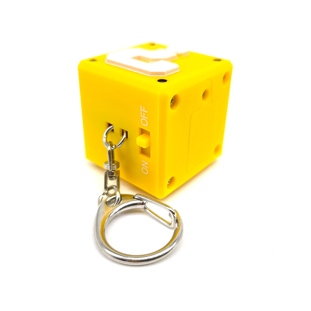 Super Mario Question Block Keychain with Sounds Ghost Glowing Keyring ...
